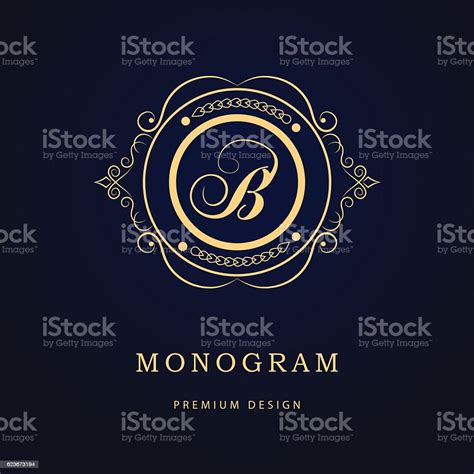 Monogram Design Graceful Template Elegant Business Emblem Letter B