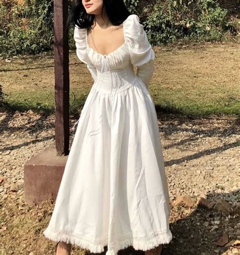 White Sundress With Sleeves Old White Dress White Victorian Vintage