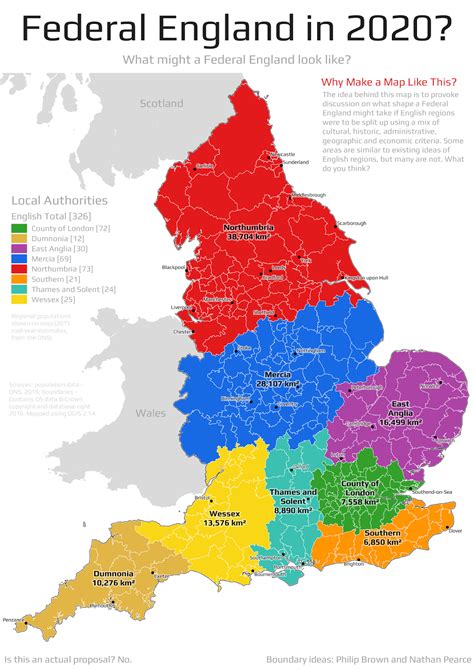 Map Showing Regions Of England
