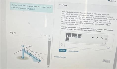 [solved] part a the tube rotates in the horizontat plane a