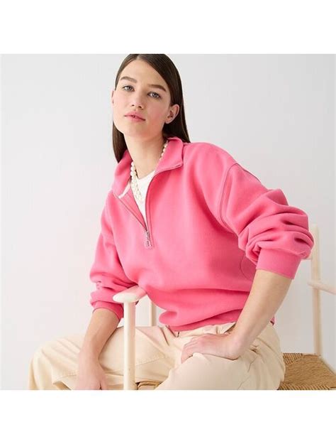 Buy Jcrew Heritage Fleece Half Zip Sweatshirt Online Topofstyle
