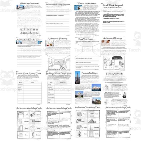 Architecture And Architect No Prep Activity Packet By Teach Simple