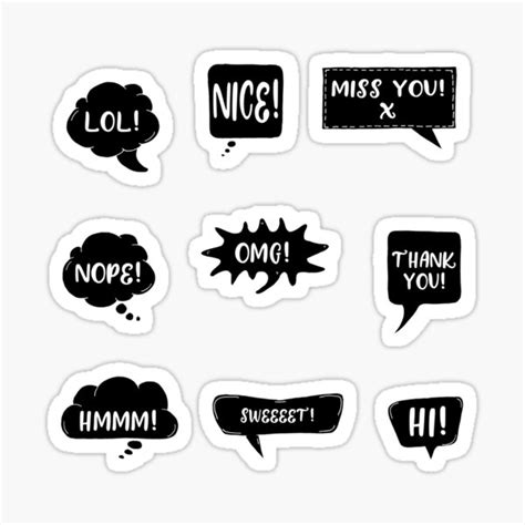 Speech Bubble Quotes Sticker For Sale By Hothibiscus Redbubble