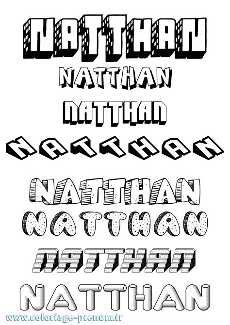 Coloriage Du Prénom Natthan à Imprimer Ou Télécharger Facilement