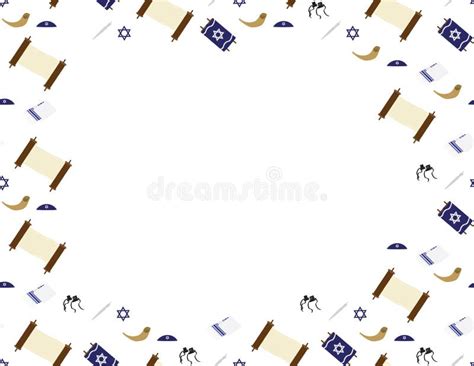 Jewish Border Stock Illustrations 1628 Jewish Border Stock
