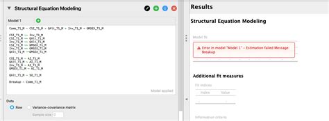 Bug Error In Model Model 1 Estimation Failed · Issue 1831