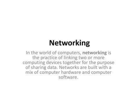 Networking And Socket Ppt