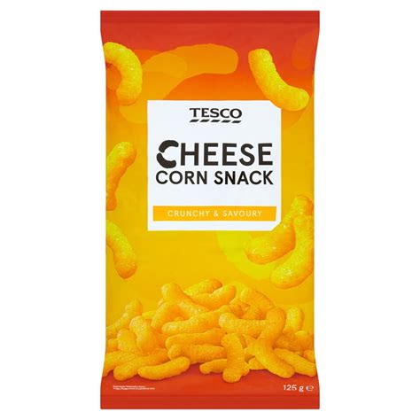 Tesco Cheese Flavoured Corn Snack 125 G Tesco Groceries