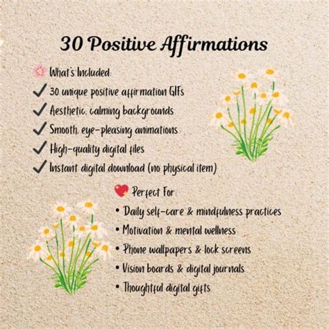 Positive Affirmations 30 Animated Affirmation  Bundle Etsy