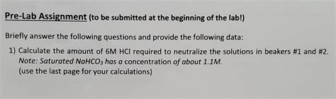 Solved Pre Lab Assignment To Be Submitted At The Beginning
