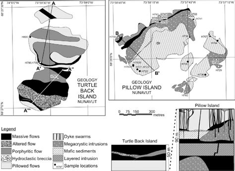 Geology Sample Locations And Reconstructed Stratigraphy Of Turtle