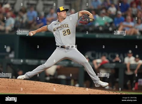 Milwaukee Brewers Relief Pitcher Trevor Megill 29 Throws During A