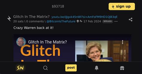 glitch in the matrix stacker news ~bitcoin