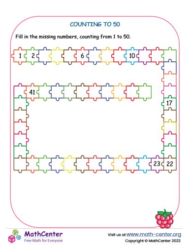 Counting To 50 Worksheets Math Center Worksheets Library