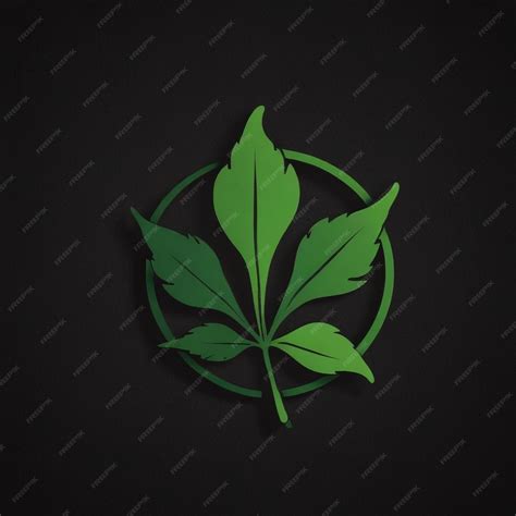 Leaf Circle Template Design For Logo Set Of Three In Black Color Winner