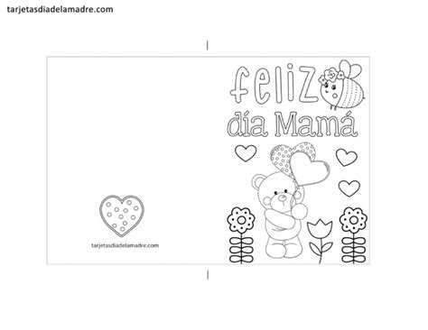 Tarjetas Para El Dia De La Madre Para Colorear 3 Pdf