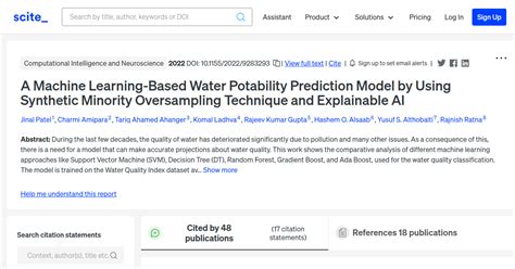A Machine Learning Based Water Potability Prediction Model By Using