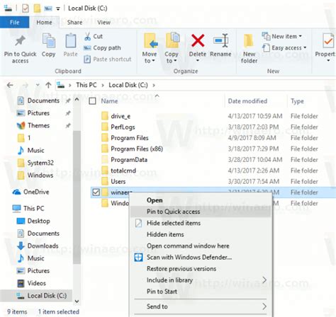 remove open in new window context menu in windows 10