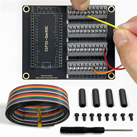 electrocookie esp32 terminal block shield kit