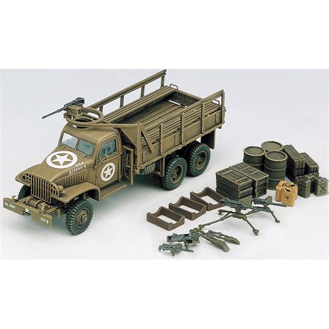 Academy 1 72 Model Kit Military U S Cargo Truck And Accessories