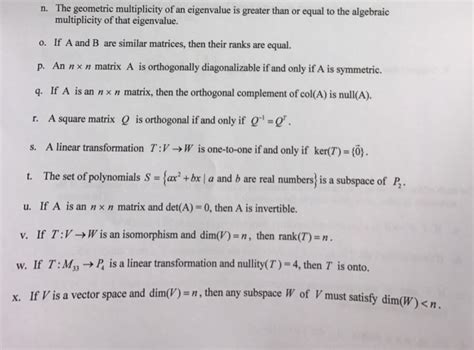 Solved The Geometric Multiplicity Of An Eigenvalue Is