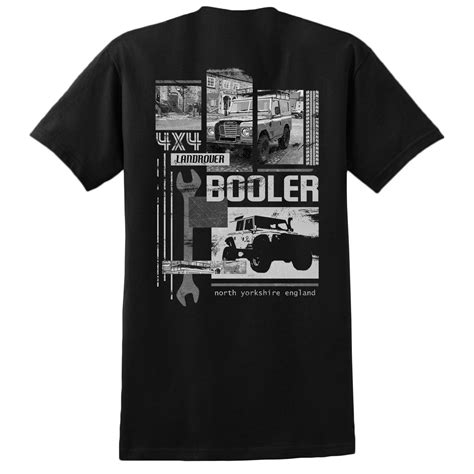 Monochromatic Graphic Land Rover T Shirt Booler 4x4