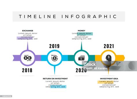인포그래픽 디자인 템플릿입니다 거래소 투자 수익률 돈 투자 아이디어 아이콘4 가지 옵션 또는 단계 0명에 대한 스톡 벡터 아트 및 기타 이미지 Istock