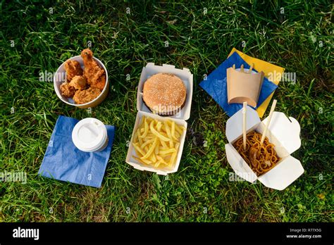 Diversity Of Fast Food Stock Photo Alamy