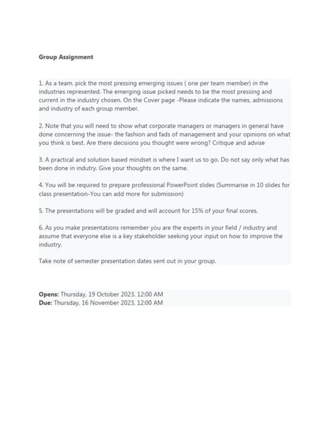 group assignment pdf