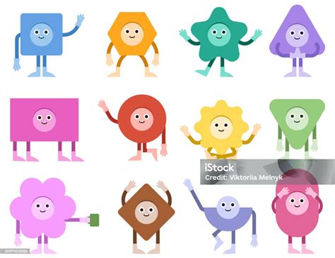 Geometric Shapes Characters Stock Illustration Download Image Now Avatar Low Poly Modelling