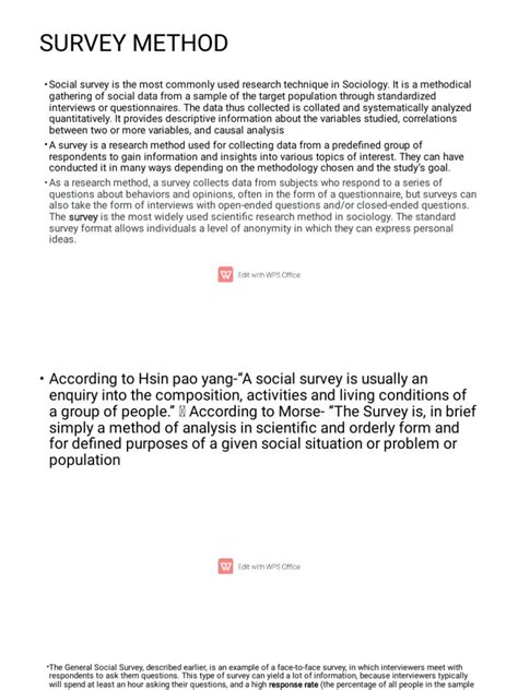 Survey Method Pdf Survey Methodology Questionnaire