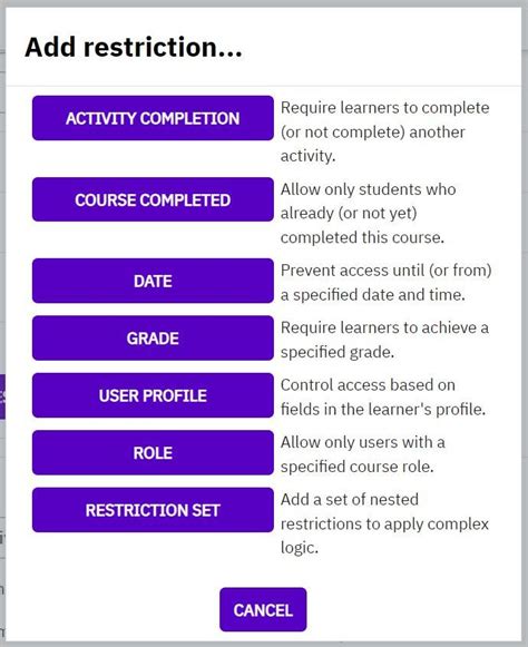 Atingi How To Set An Access Restriction