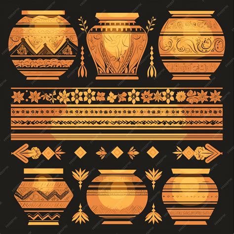 Filipino Manunggul Jar Patterns With Burial Motifs Premium Ai