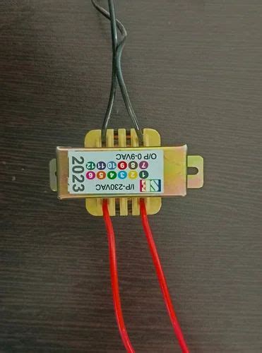 1 Amp 9vac Electrical Single Phase Transformer Input Voltage 230vac