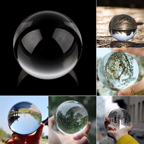 Buy Clear Glass Crystal Ball Healing Sphere Photography Props Lensball