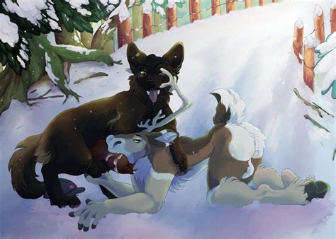 Rule 34 After Sex Anthro Anthro On Feral Capreoline Cervid Fellatio