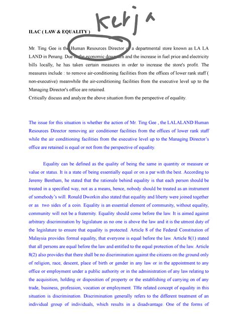 law034 tutorial questions justice freedom equality ilac law