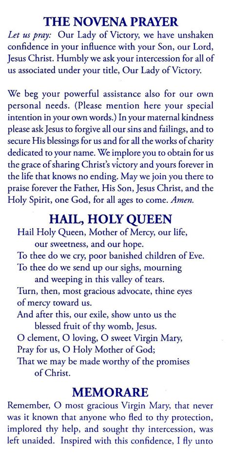 Litany Of Our Lady Of Victories Novena Prayers Prayers To Mary