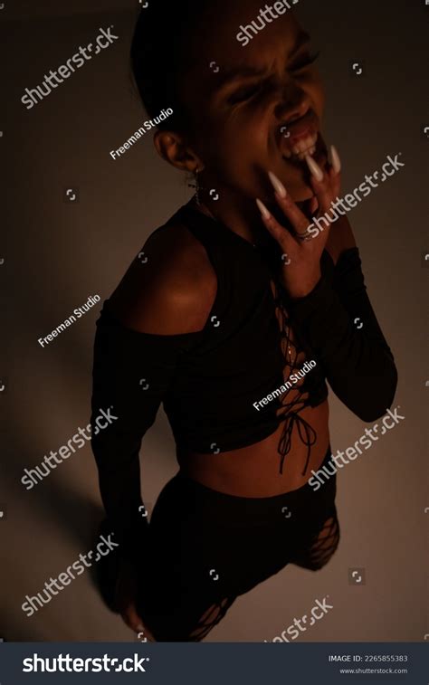 Stylish Woman Sexy Black Suit Lacing Stock Photo Shutterstock