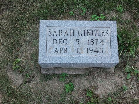 Sarah Sistern Gingles 1874 1943 Memorial Find A Grave