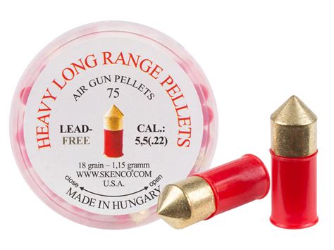 Skenco Heavy Long Range 22 Cal 18grains Pointed Lead Free 75ct