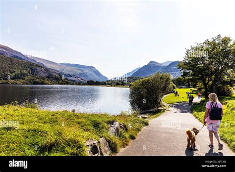 Llanberis In The Snowdonia National Park Northern Shore Of Llyn Padarn