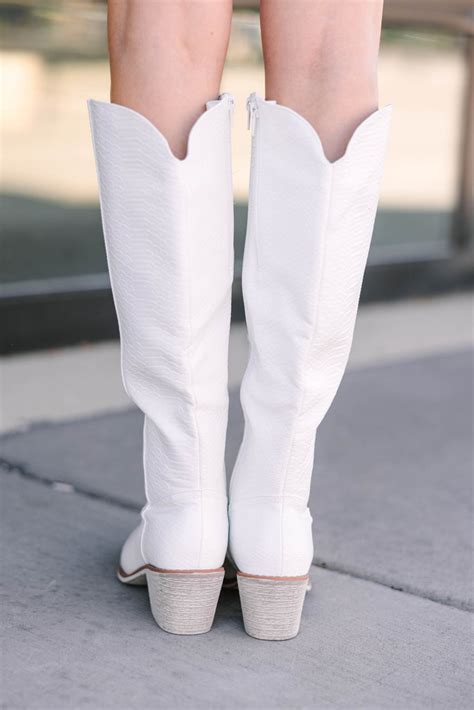 Wildest Dreams White Croc Boots Shop The Mint