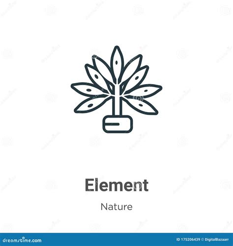 Element Outline Vector Icon Thin Line Black Element Icon Flat Vector Simple Element
