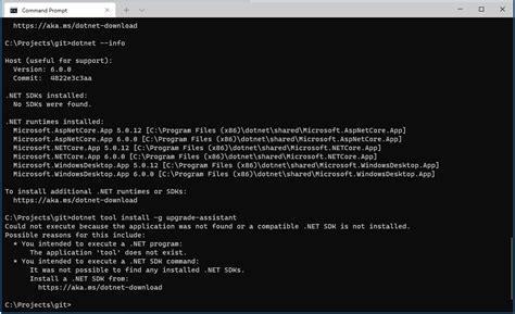Install And Run Upgrade Assistant Step Failed · Issue 921 · Dotnet
