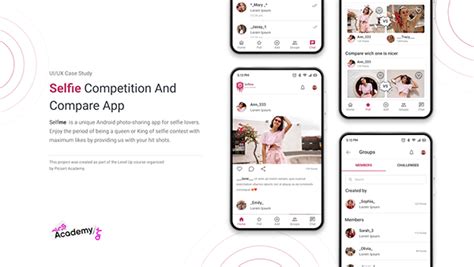 Selfie Competition And Compare App UI UX Case Study On Behance