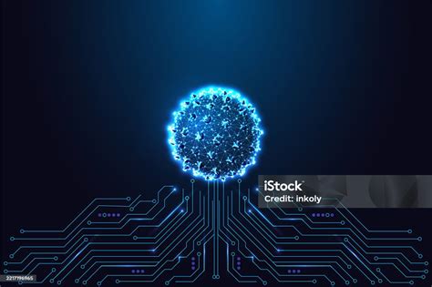 빛나는 다각형 디지털 세포 또는 계란 구조를 가진 인공 생명 및 생명 공학 개념 건강관리와 의술에 대한 스톡 벡터 아트 및 기타 이미지 건강관리와 의술 로우 폴리곤