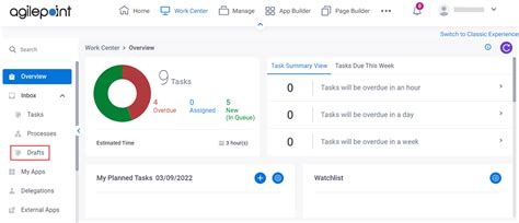 drafts screen modern work center