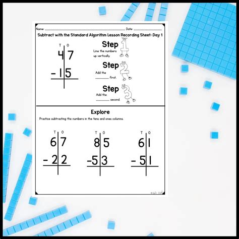 Subtraction With Standard Algorithm 2nd Grade Common Core Kingdom