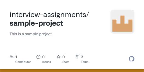 Github Interview Assignments Sample Project This Is A Sample Project